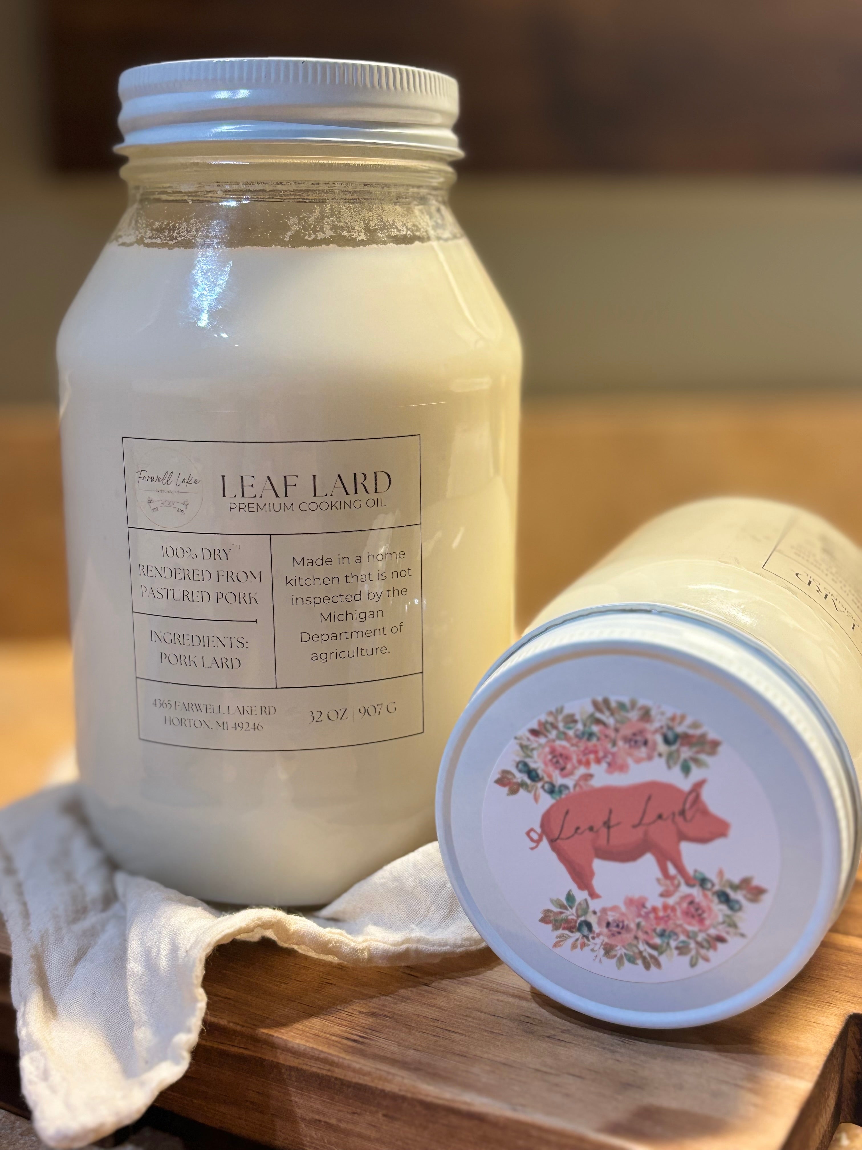 Pasture Raised Lard 32 oz – Farwell Lake Homestead
